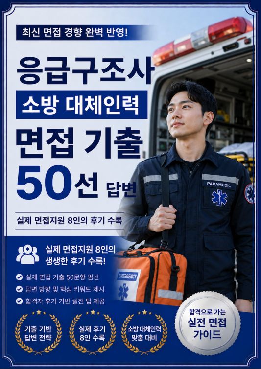 응급구조사 소방대체인력 면접기출 상세한 면접후기 8명 및 질문50선 답변 [응급구조사 소방대체인력 면접]