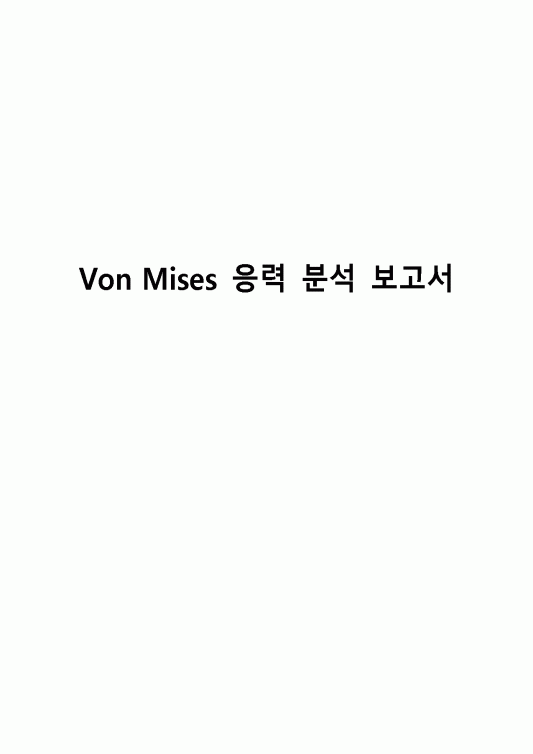 Von Mises 응력 분석 보고서