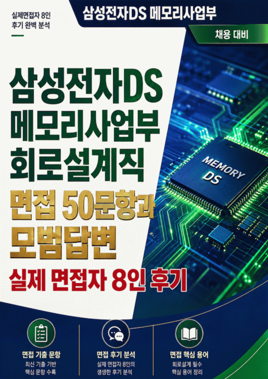 삼성전자DS 메모리사업부 회로설계직(신입. 경력) 실제면접 후기자료집 (삼성전자 DS 메모리사업부 회로설계직)