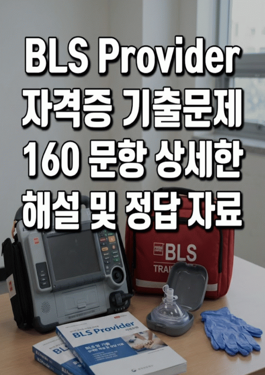 BLS Provider 자격증 기출문제 160문항] BLS Provider 자격증 전 단원 출제 경향 정밀 분석 기출자료집