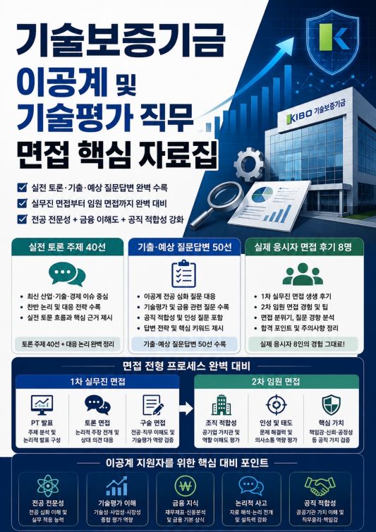 [2026] 기술보증기금 이공계 실제 면접후기 8명 및 기출 토론주제 질문 90선