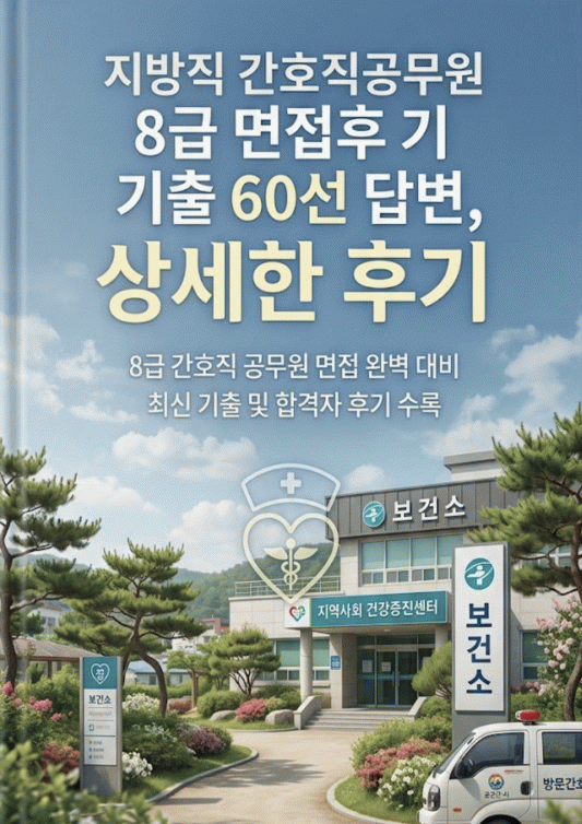 2026 지방직 간호직 공무원 8급 상세한 면접후기 및 기출질문, 필수상식 정리 (8급 간호서기 면접)