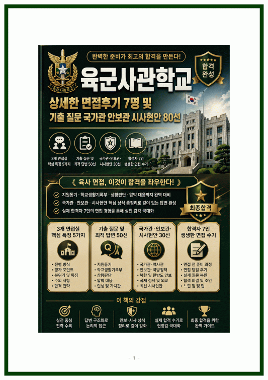 [2026] 육군사관학교 상세한 면접후기 7명 및 기출 질문 국가관 안보관 시사현안 80선