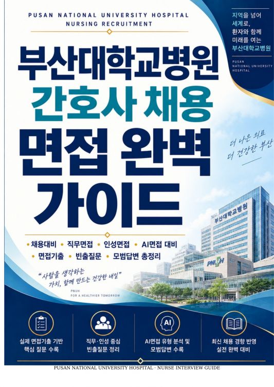 [부산대학교병원 간호사 채용 면접 완벽 가이드] 채용대비 직무면접 인성면접 AI면접 대비 면접기출 빈출질문 모범답변 총정리