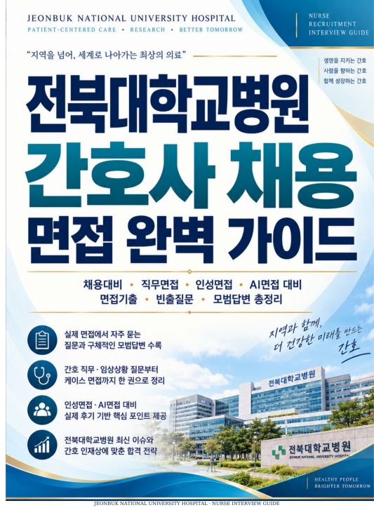 [전북대학교병원 간호사 채용 면접 완벽 가이드] 채용대비 직무면접 인성면접 AI면접 대비 면접기출 빈출질문 모범답변 총정리
