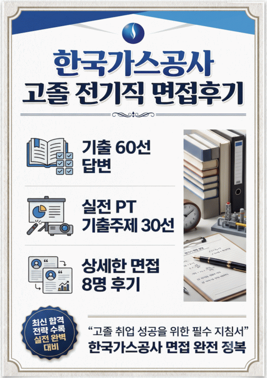 [2026] 한국가스공사 고졸 전기직 인턴 면접후기 8명 및 상세한  기출질문 + PT주제 90선