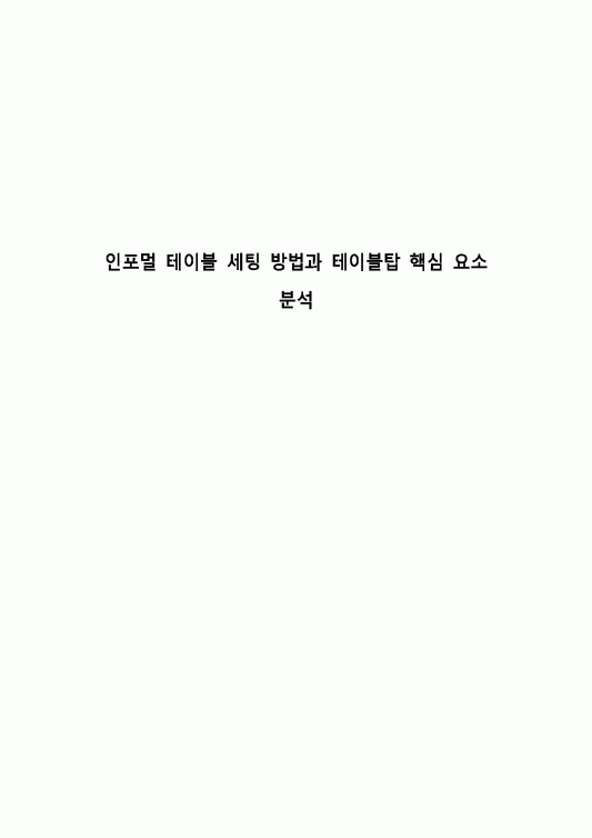인포멀 테이블 세팅 방법과 테이블탑 핵심 요소 분석