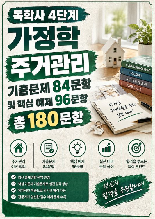 2026 독학사 4단계 가정학 주거관리 기출문제(객관식, 주관식 해설포함)