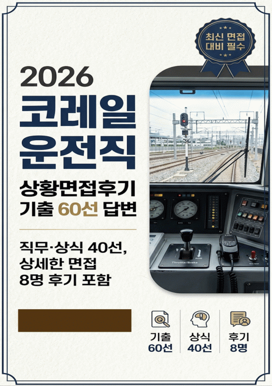 코레일 운전직 상황 면접후기 8명 기출 및 직무필수상식 100선 [2026 대비]