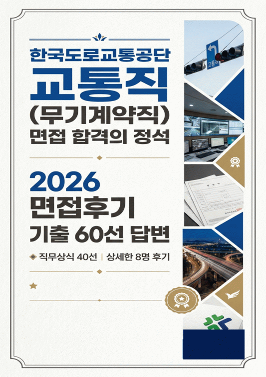 [2026] 한국도로교통공단 교통직(무기계약직) 면접후기 8명 기출질문+직무상식 100선