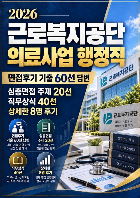 (2026 근로복지공단 의료사업 행정직 면접후기) 8명 원무병원행정+상황+경험행동면접+상식 120선