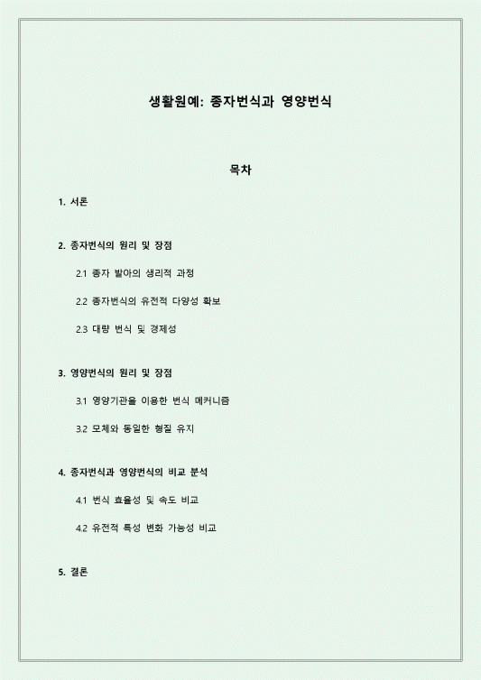 생활원예: 종자번식과 영양번식