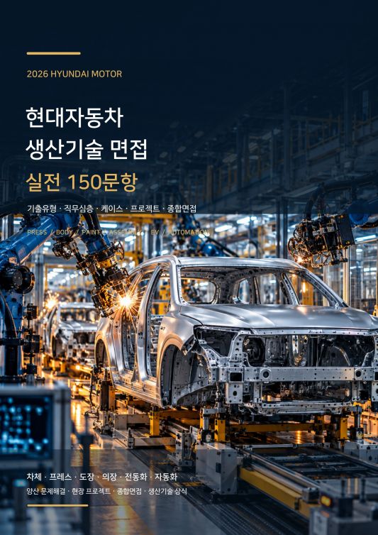 [2026] 현대자동차 생산기술 면접후기기출: 차체·프레스·도장·의장·전동화·자동화 150선
