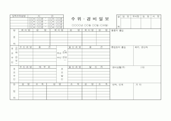 서식 미리보기