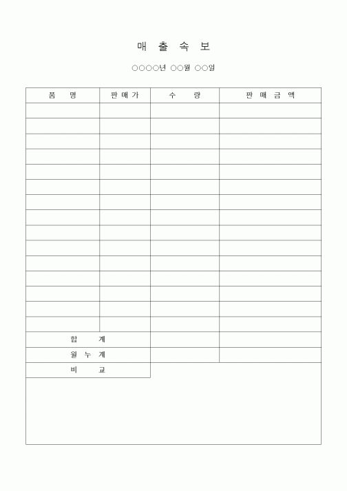 서식 미리보기