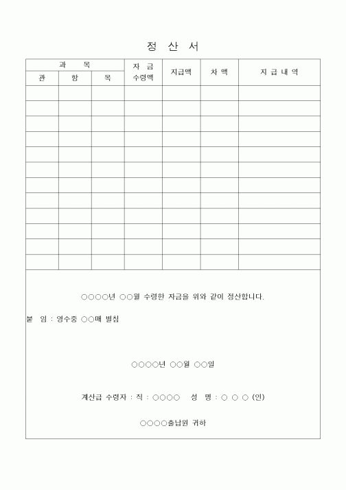 서식 미리보기