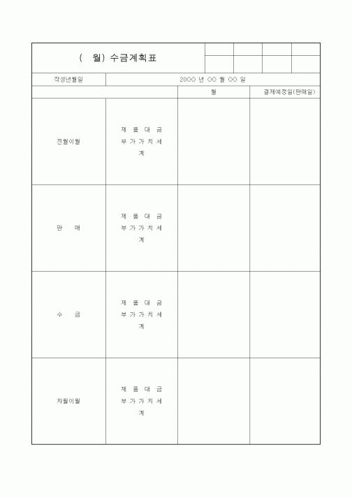 서식 미리보기