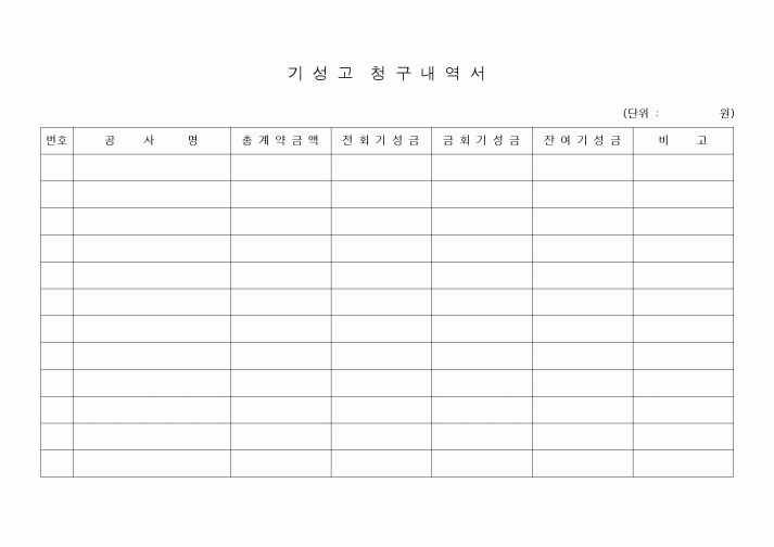 서식 미리보기