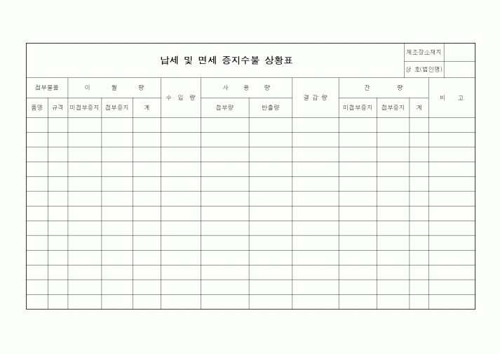 서식 미리보기