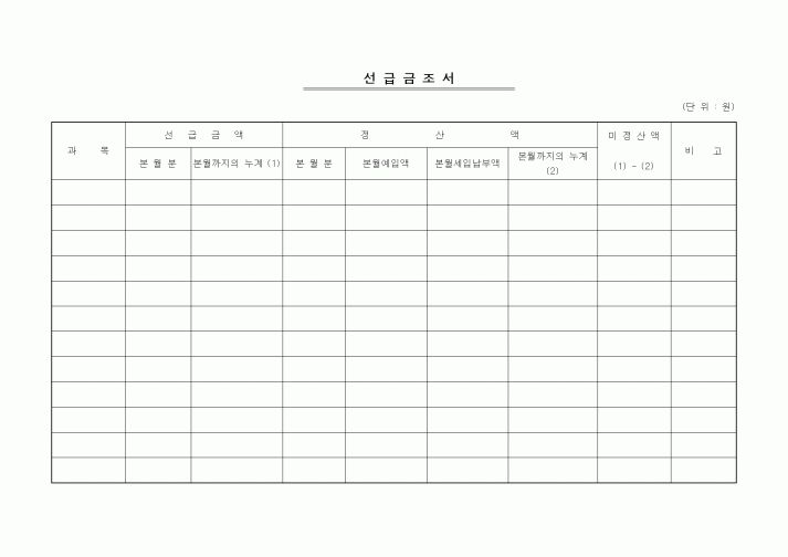 서식 미리보기