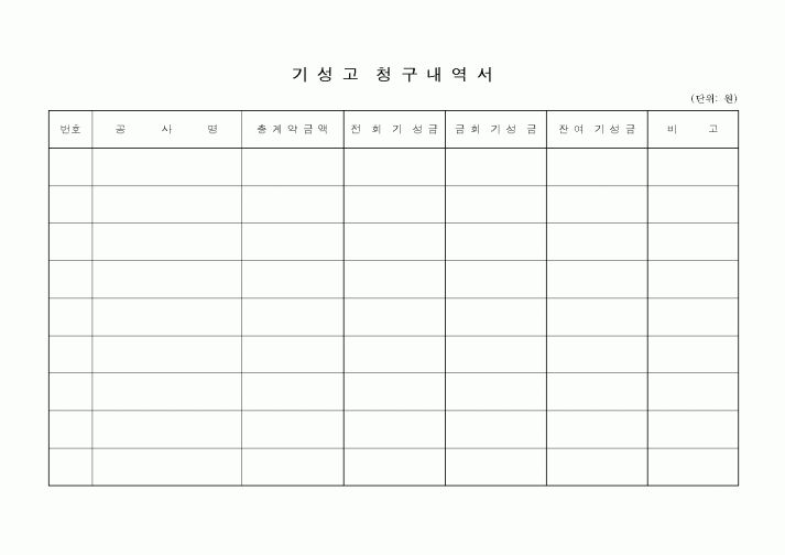 서식 미리보기
