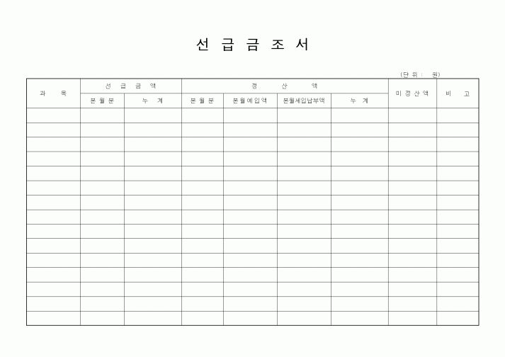 서식 미리보기
