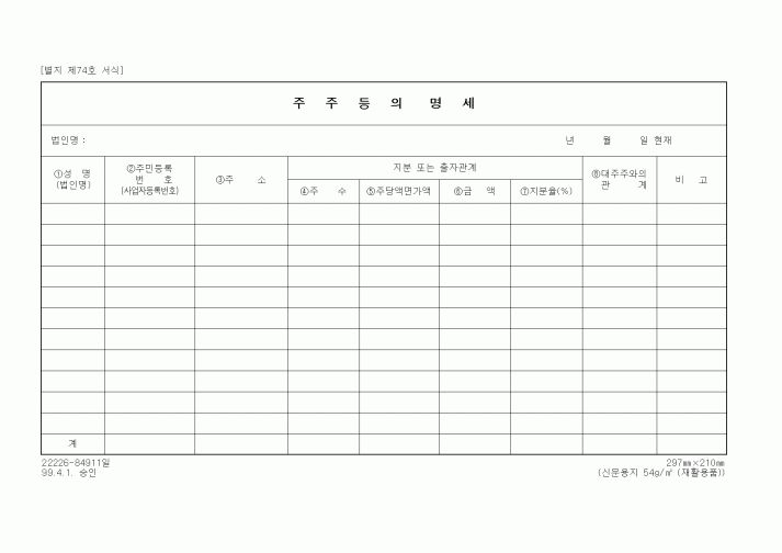 서식 미리보기