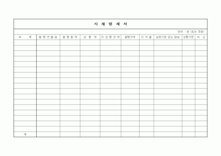 서식 미리보기