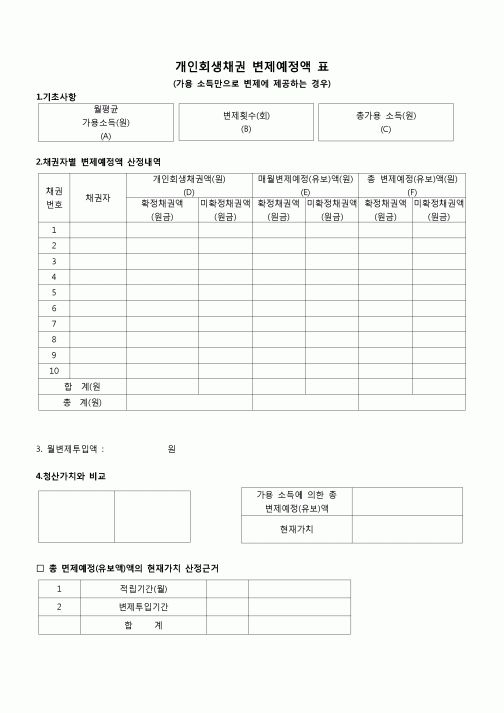 서식 미리보기