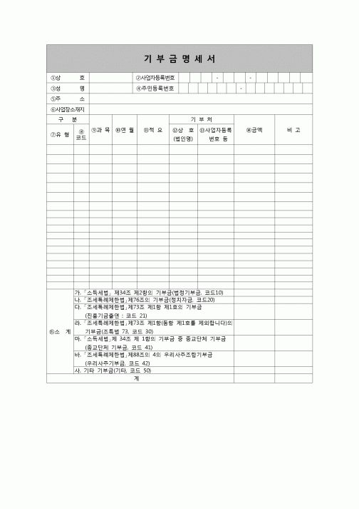 서식 미리보기