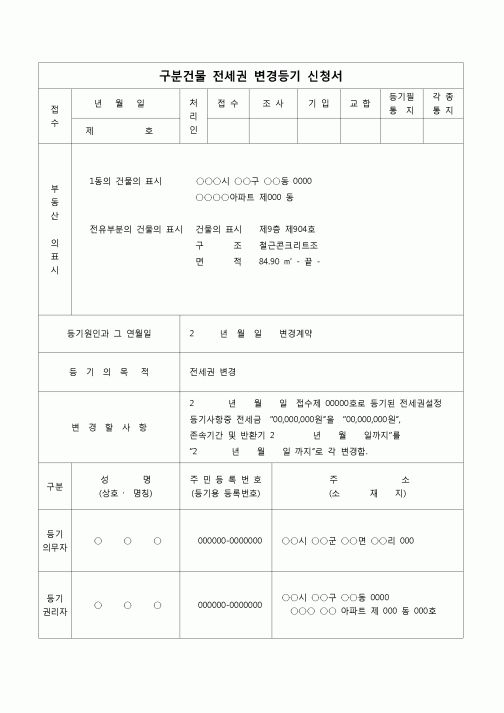 서식 미리보기